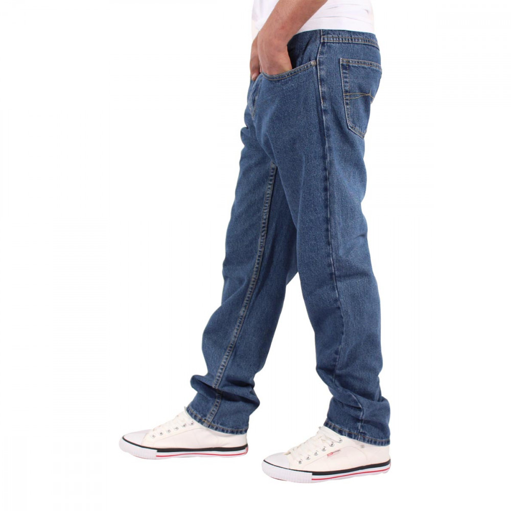 Georgio Peviani Men's Stone Wash Blue Comfort Fit Denim Jeans