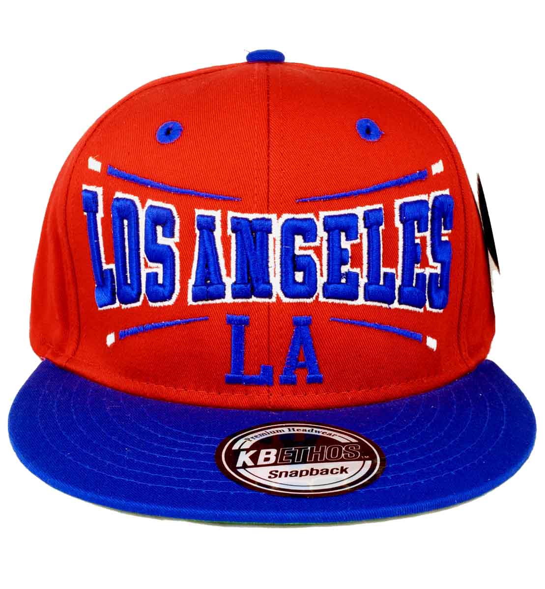 KB Ethos Los Angeles LA Red Blue Baseball Snapback Caps