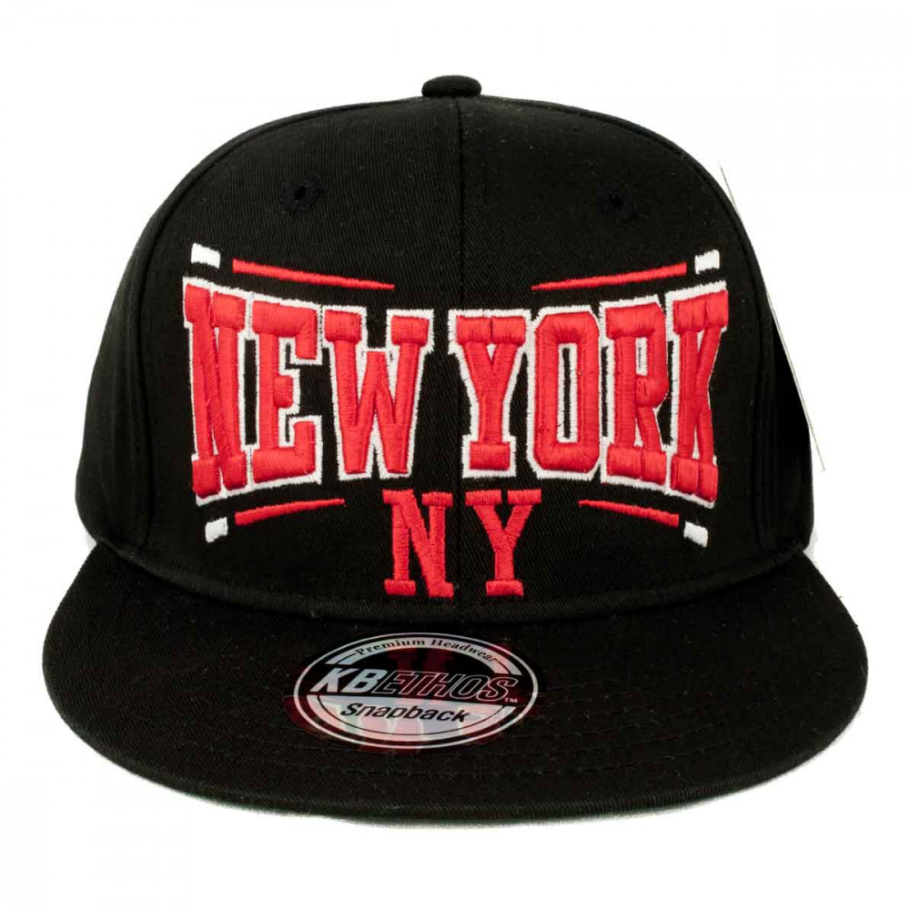 KB Ethos Black New York NY Baseball Snapback Caps