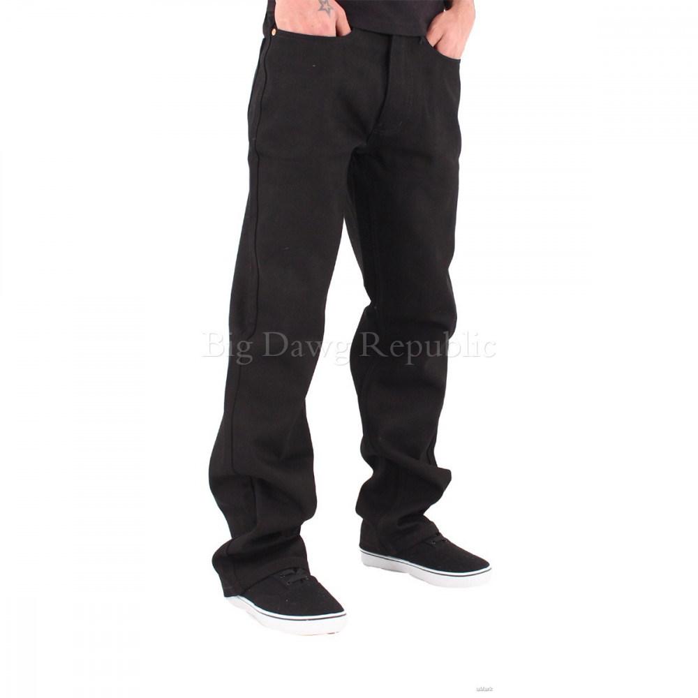 Rocawear Men's Double R Black Loose Fit Jeans