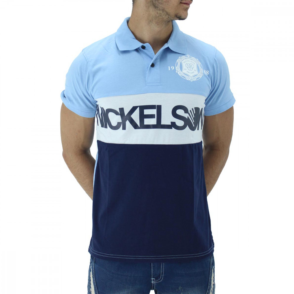 Nickelson Blue Summer Cotton Polo Tee Shirts