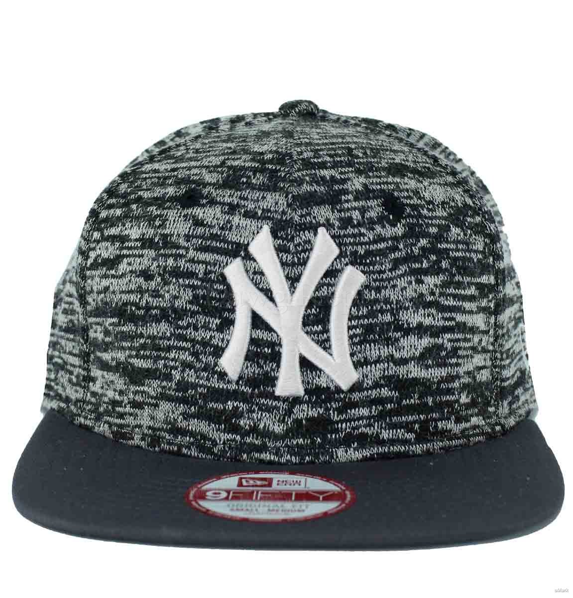 New Era MLB 9Fifty Light Weight Black Grey Knitted NY New York Yankees ...