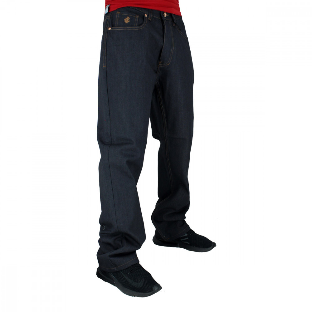 Rocawear Men's Double R Raw Japan Loose Fit Denim Jeans