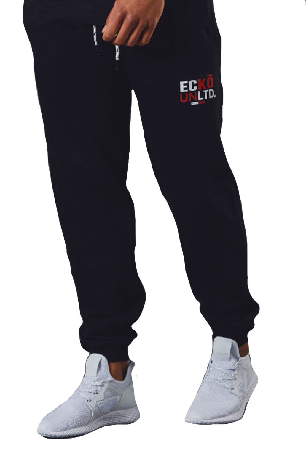 Ecko Unltd Men's AutoDrome Black Cotton Jog Pants