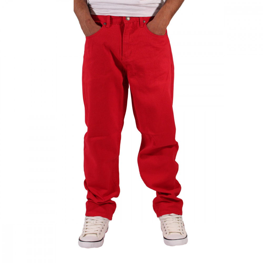 Georgio Peviani Men's Red Comfort Fit Denim Jeans